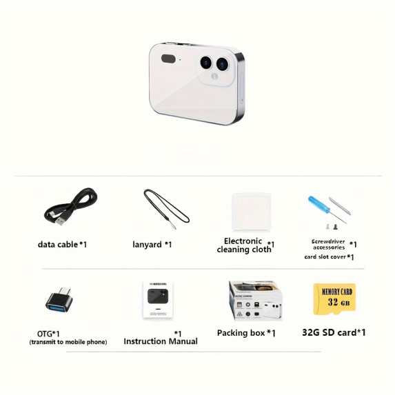 4K Mini Touch Screen Digital Camera with Triple Lens, 64MP, 16x Zoom ...