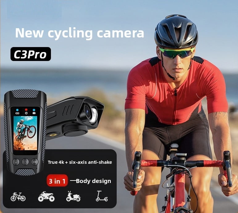 4K Motorcycle Camera with Light and Horn, Cycling Dash Cam with 6-Axis ...