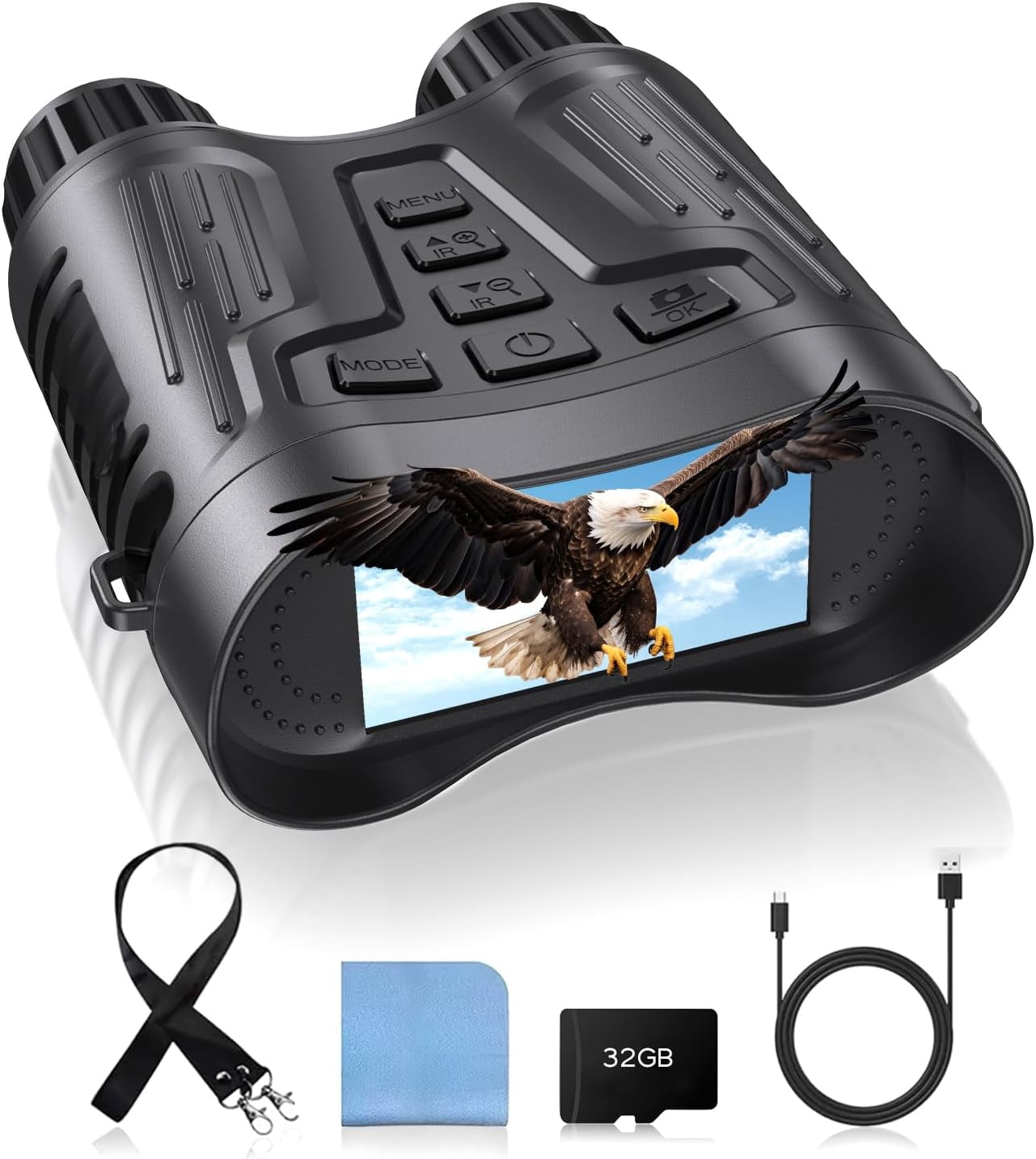 4K Night Vision Binoculars with Video Recording for Men, Gifts for Dad ...