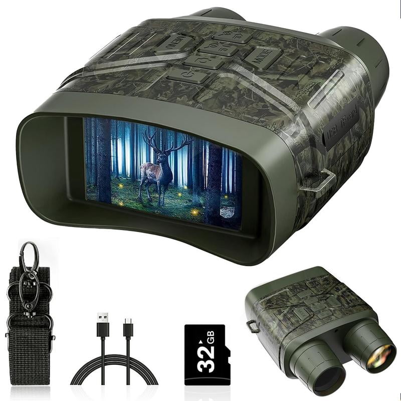 4K Night Vision Goggles, 3'' Large Screen 5X Digital Zoom Binoculars ...