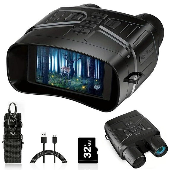 4K Night Vision Goggles Binoculars, 3'' Large Screen 5X Digital Zoom ...