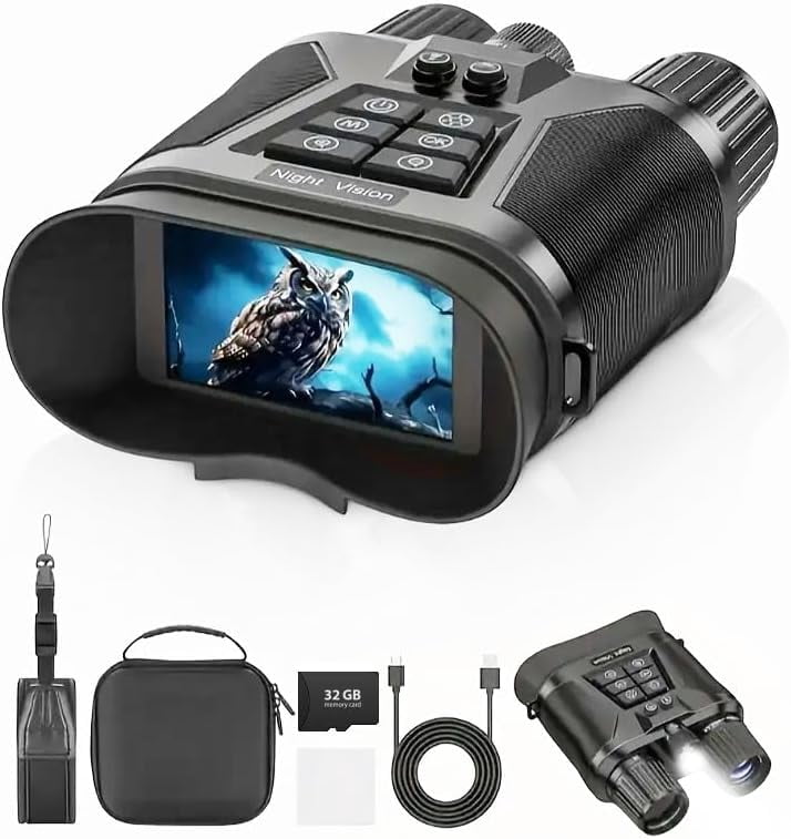 4K Night Vision Goggles, Night Vision Binoculars, 5000mAh/18-Hour Long ...