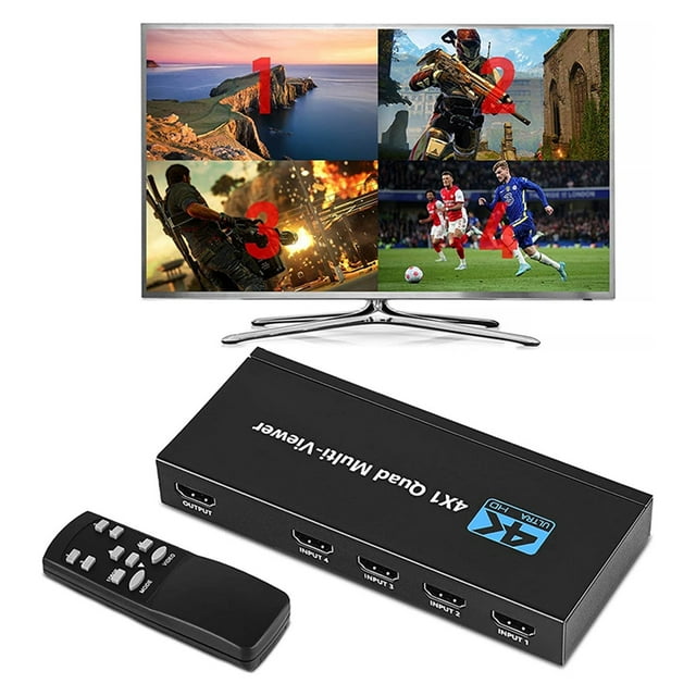 4K Quad Multi-viewer 4x1 Screen Segmentation Multi Screen Seamless ...