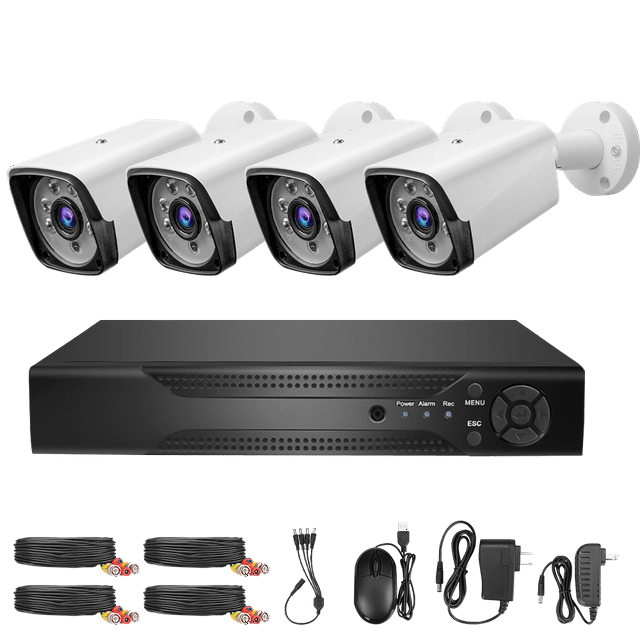 4K Wired Security Camera System, 4CH CCTV DVR Kits, 4 Outdoor Indoor IP ...