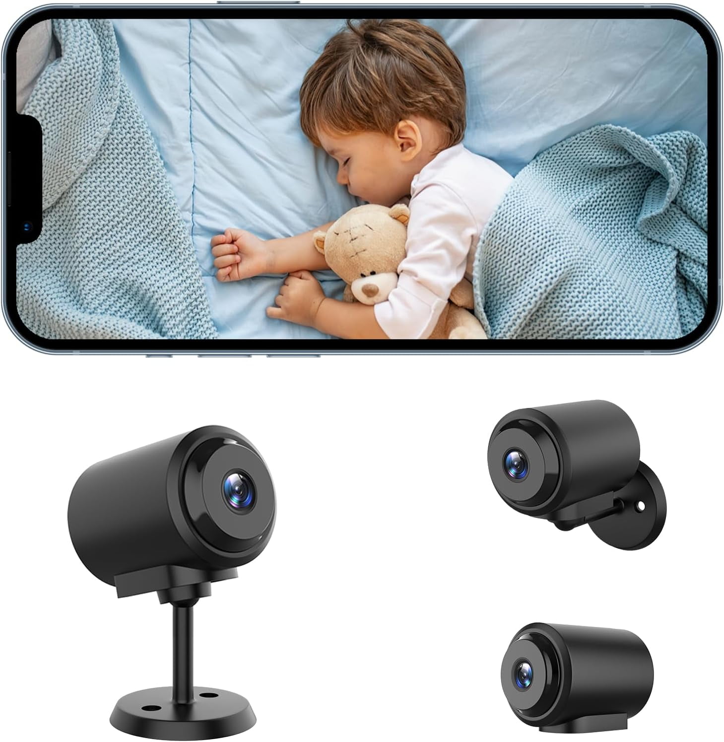 4K Security Camera,WiFi Mini Wireless,Real-Time Monitoring With App SD ...
