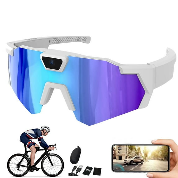 4K Sports Glasses with Camera, Sports Smart Camera Glasse for Men Women ...