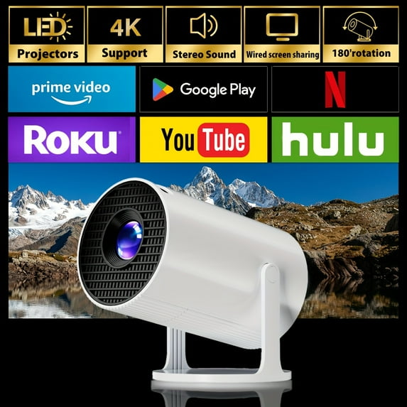 4K Supported HD Home Theater Projector | 720P Native, Trapezoid ...