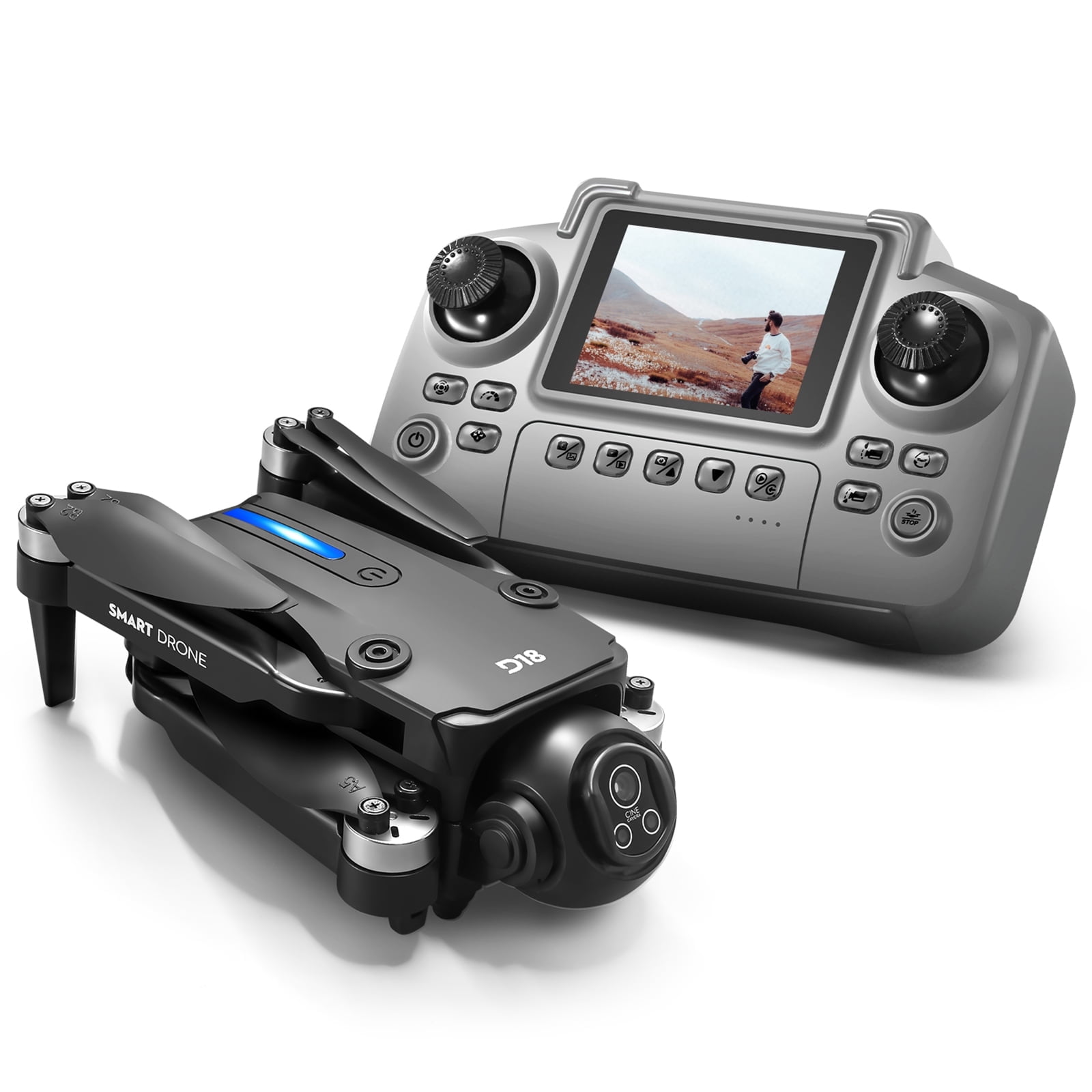 4K UHD Camera Drone with Dual Lens Switchable, 150° Electric Adjustment ...