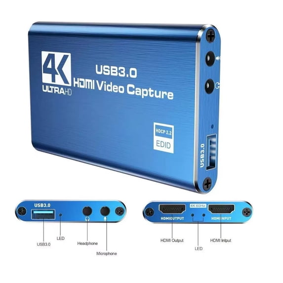 4K USB 3.0 Video Capture Card with Loop-Out - High-Definition Game ...