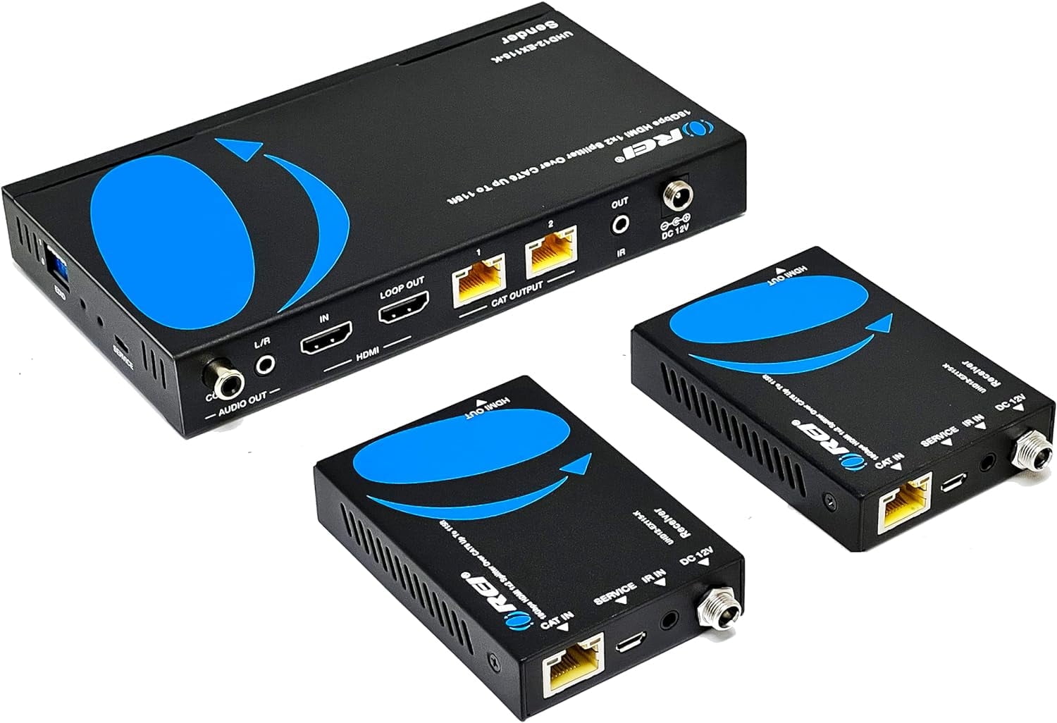 4K Ultra HD 1x2 HDMI Extender Splitter Over CAT6/7 Up To 115 Ft -EDID ...