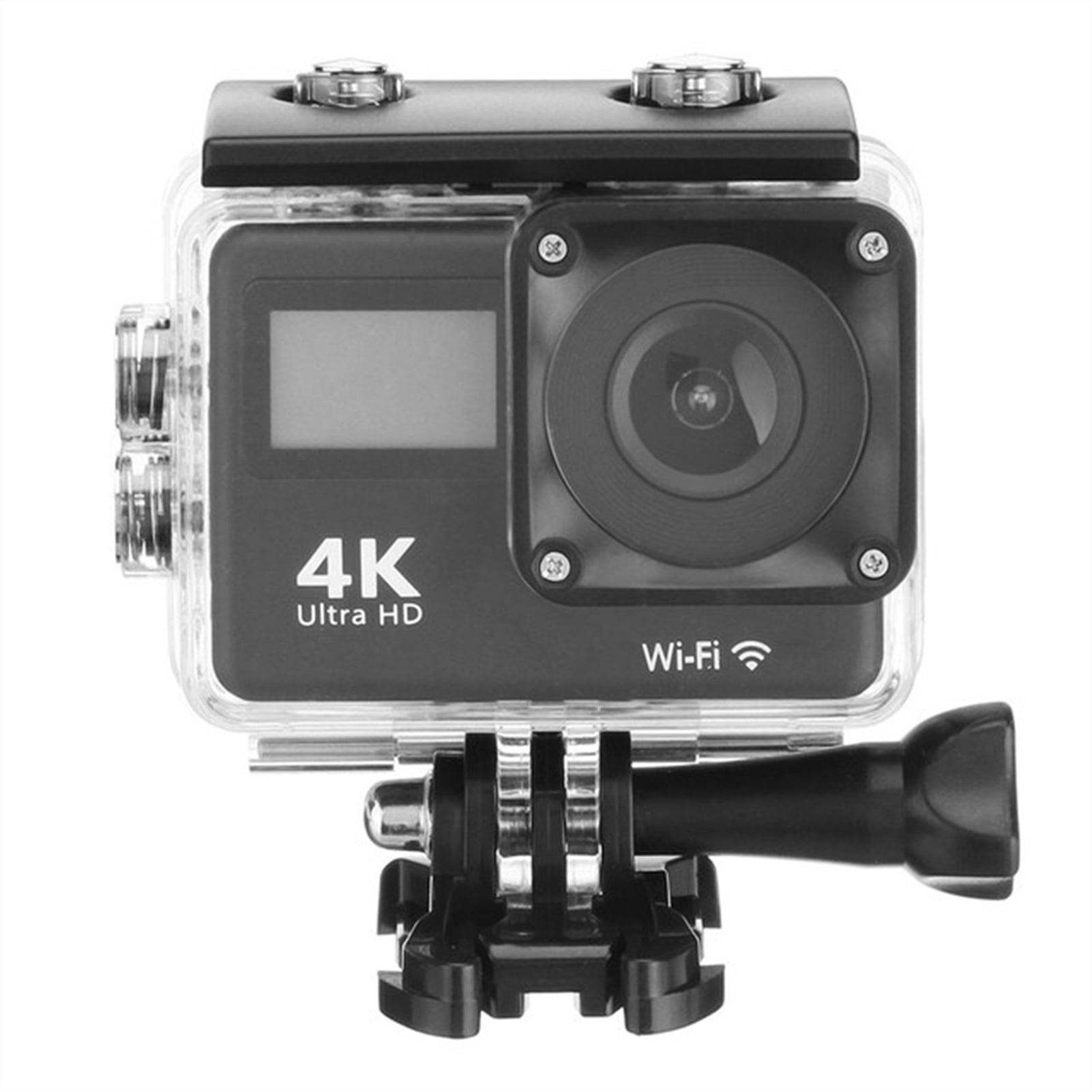 4K Ultra HD Action Camera , Double LCD 16MP 170D 30M Waterproof Action ...