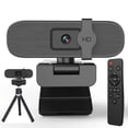 4K Webcam for PC, Auto-zoom,with remote control,Privacy Cover, White ...
