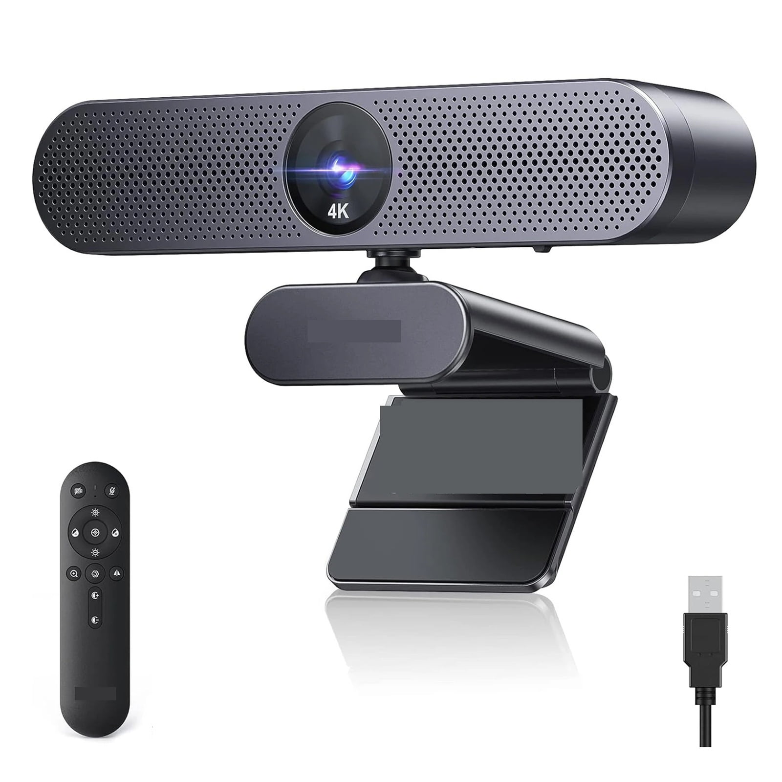 4K Webcam, Remote Control, 3X Zoom,Noise-Canceling Mics, Automatic ...