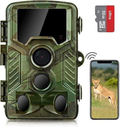 4K WiFi Trail Camera, Game Camera with 125° Wide Angle, 850nm Clear ...