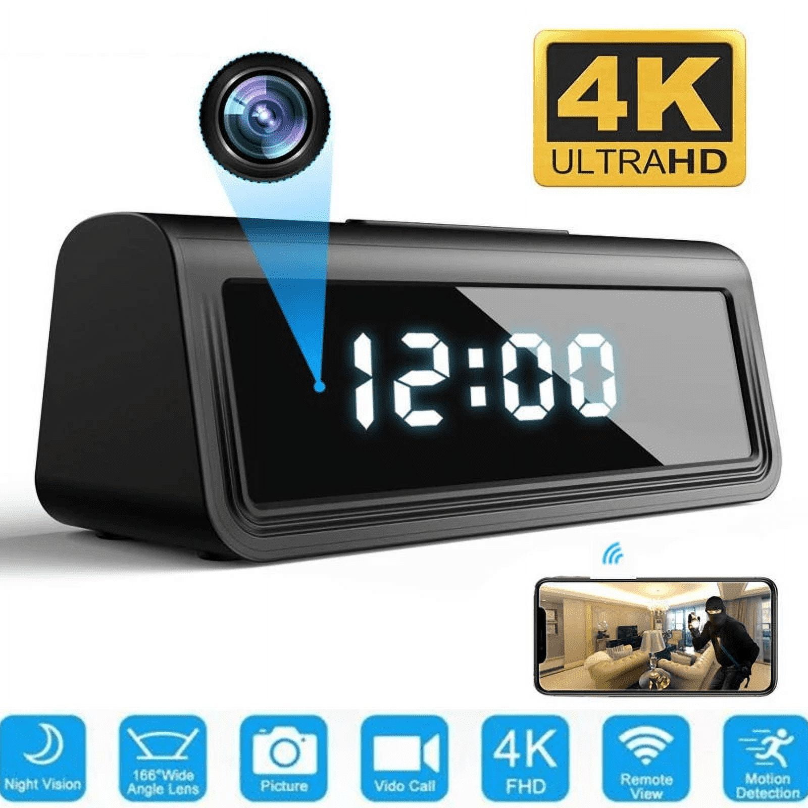 4K Wifi Secret Clock Micro Camera Security Camera IR Night Vision ...