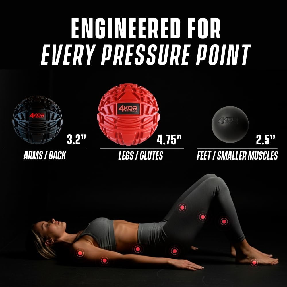 4KOR Massage Balls for Trigger Point Therapy - Myofascial Release Ball ...