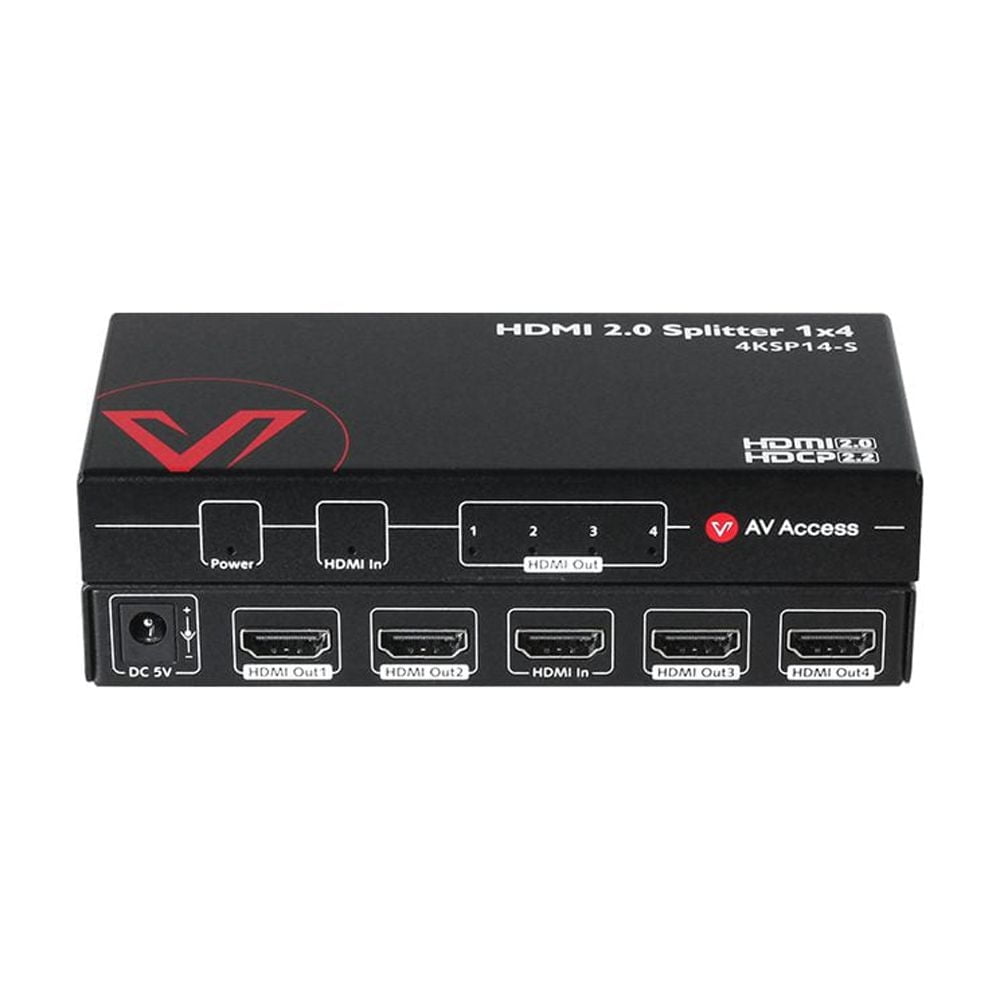 (4KSP14-S) 4K HDMI Splitter 1 in 4 Out w/ Auto Downscaler, 4K@60Hz ...