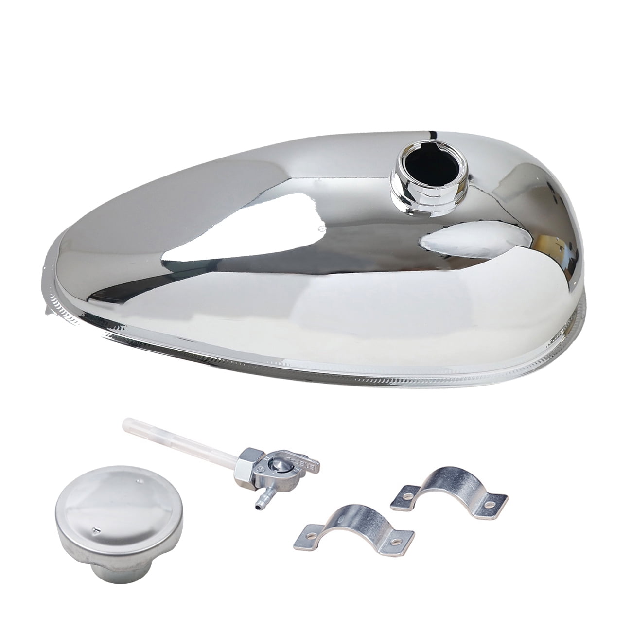 4L (1.06 Gallons) Fuel Gas Tank with Petcock Cap for 49cc 66cc 80cc ...