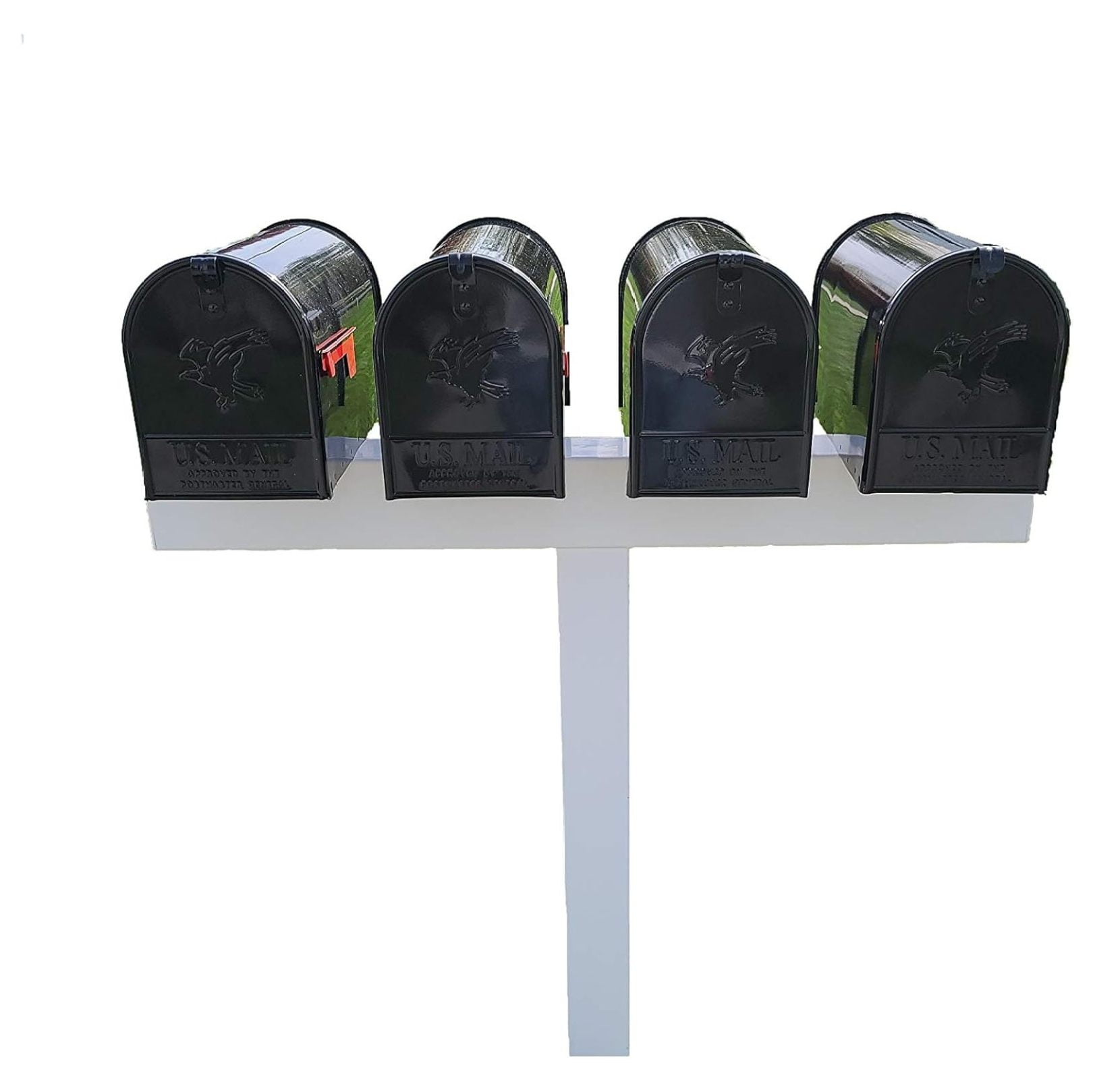 4L 42-in x 45-in White Vinyl Mailbox Post Sleeve (mailboxes not ...