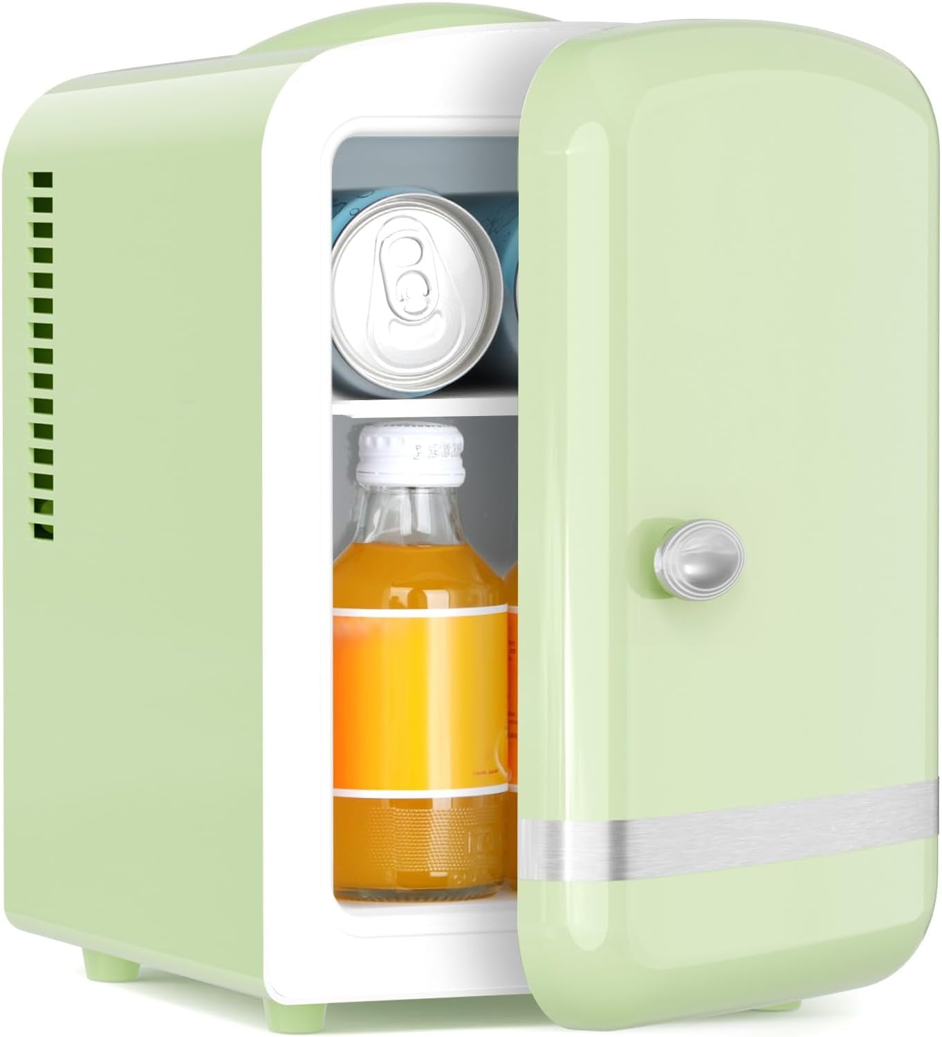 4L/6 Cans Mini Fridge without Freezer,Portable Compact Refrigerator for ...