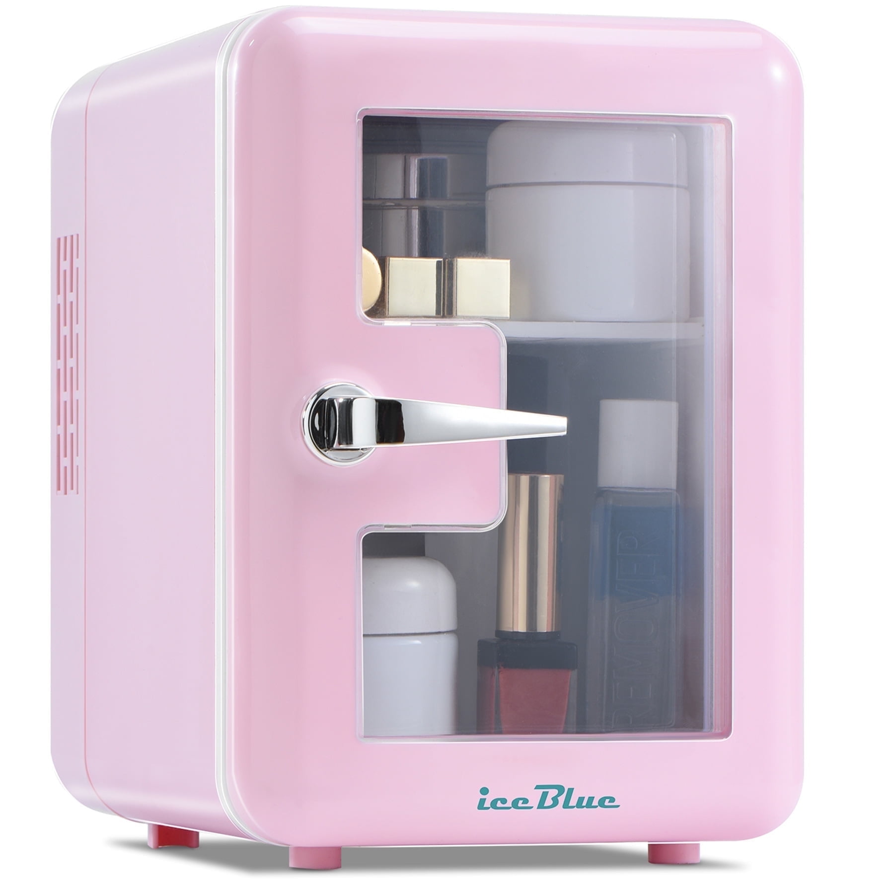 4L/6Can Mini Fridge，Portable Skincare Refrigerator with Transparent ...