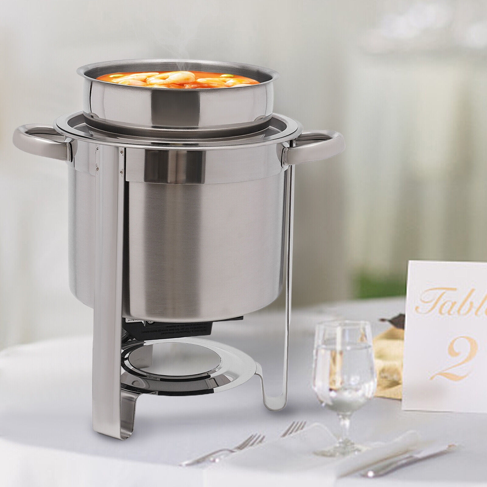 4L / 7L / 11L Stainless Steel Chafing Dish Set Soup Warmer Buffet ...