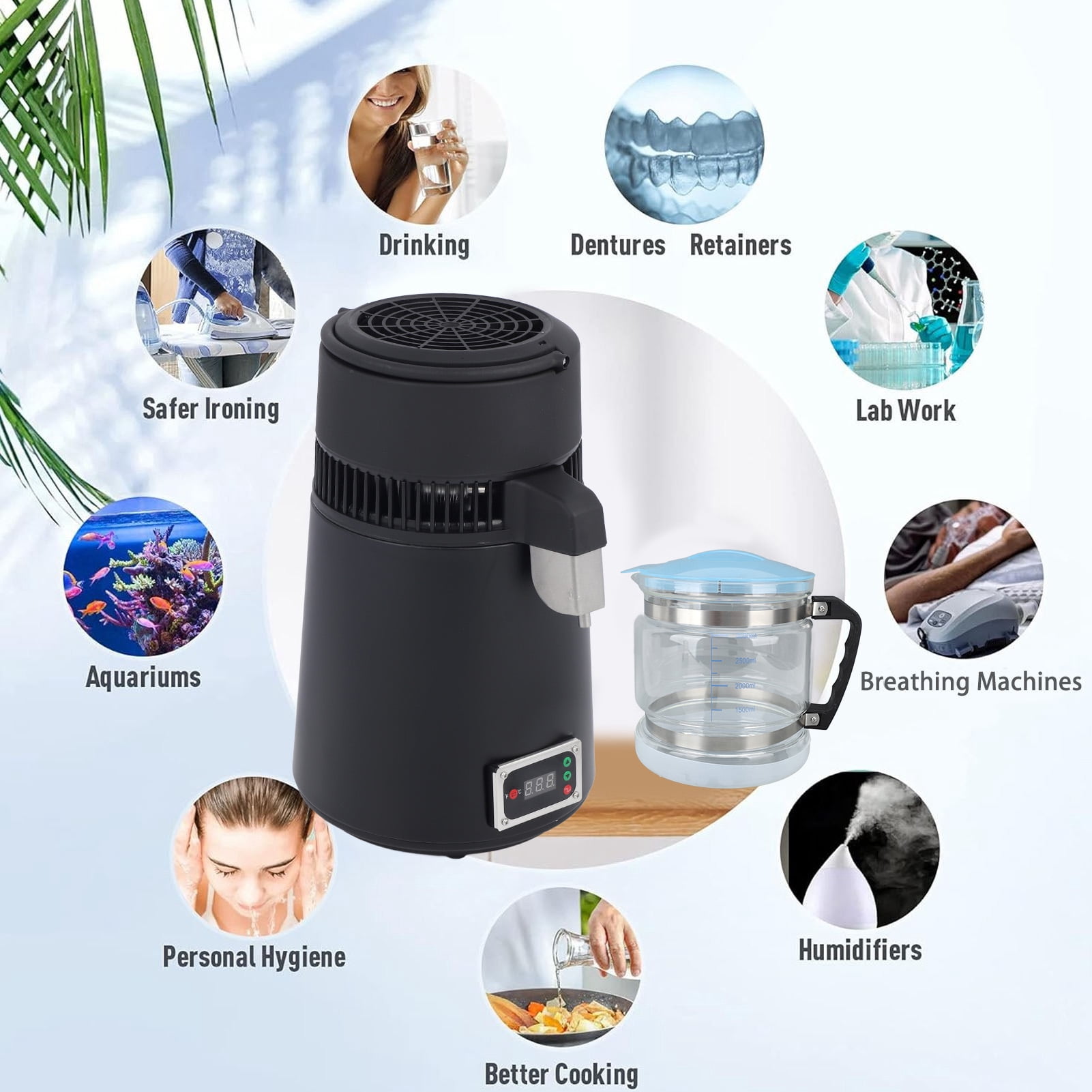 4L Automatic Water Distiller, Purifies Tap Water For Drinking, CPAP ...