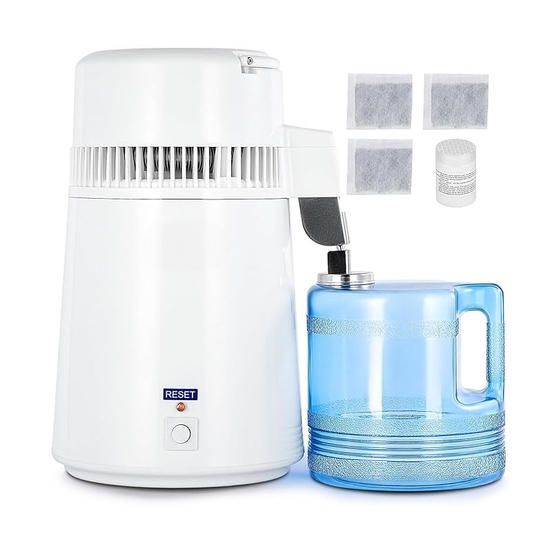 4L Brushed Stainless Steel Countertop Distiller Machine, Home Distilled ...