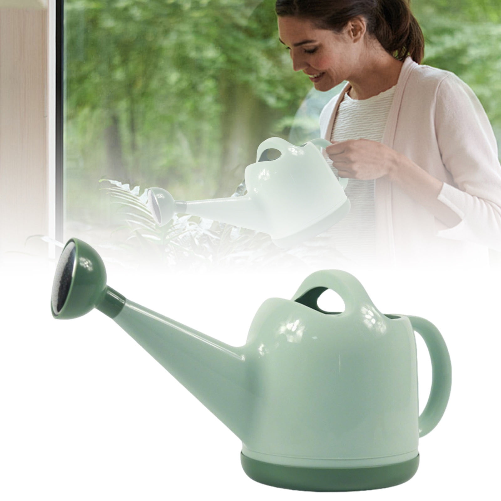 4L Capacity Watering Can with Long Spout, Outdoor & Indoor Watering Pot ...