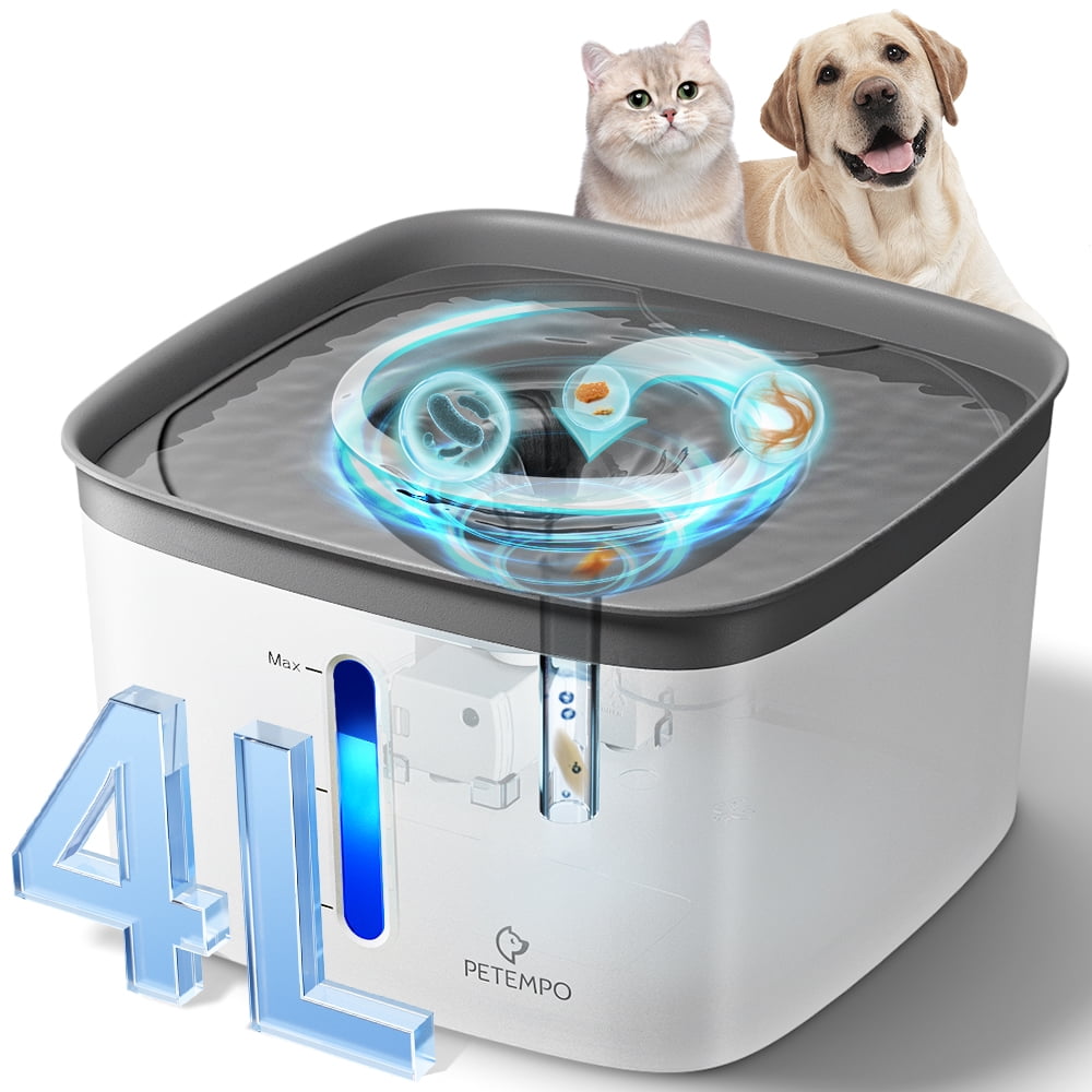 AnFeng 135oz/4L Pet Water Fountain, Automatic Water Fountain for Cats, Dogs, Multiple Pets ...