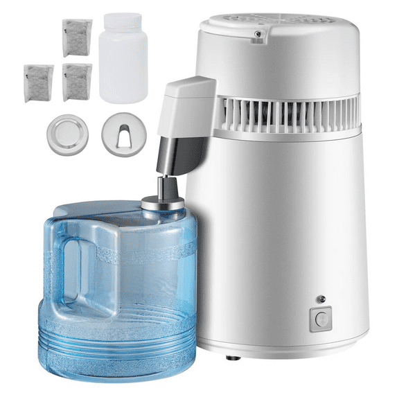 4L Countertop Water Distiller, 750W Stainless Steel Pure Water ...