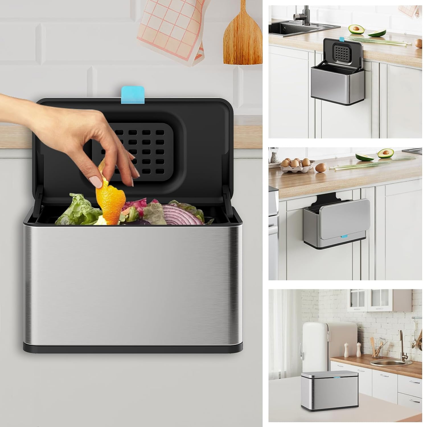 4L Electric Composter for Kitchen,3 Modes/Intelligent LED Display,Food ...