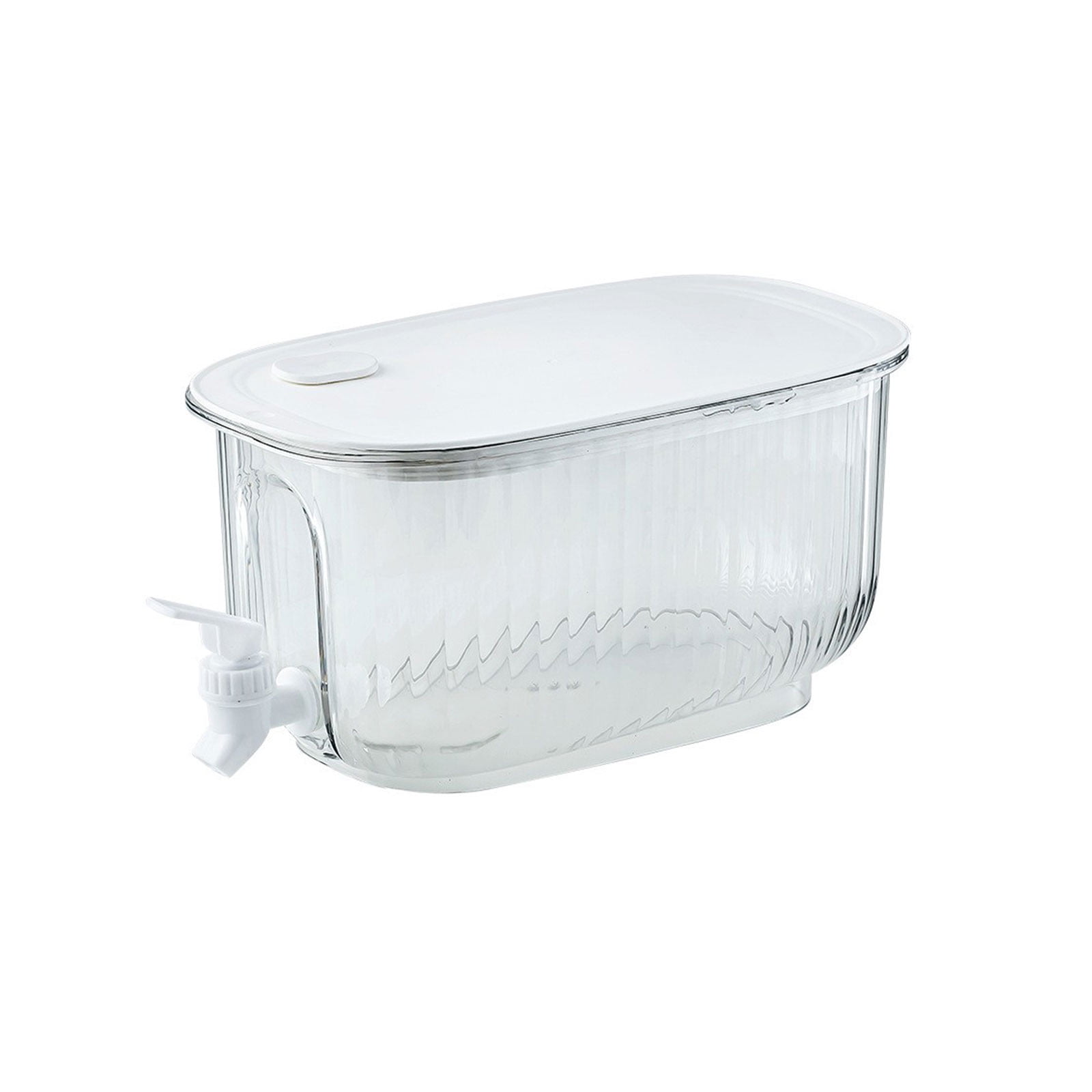 4L Slim Refrigerator Jug with Spout Tap, Plastic Beverage Dispenser for ...