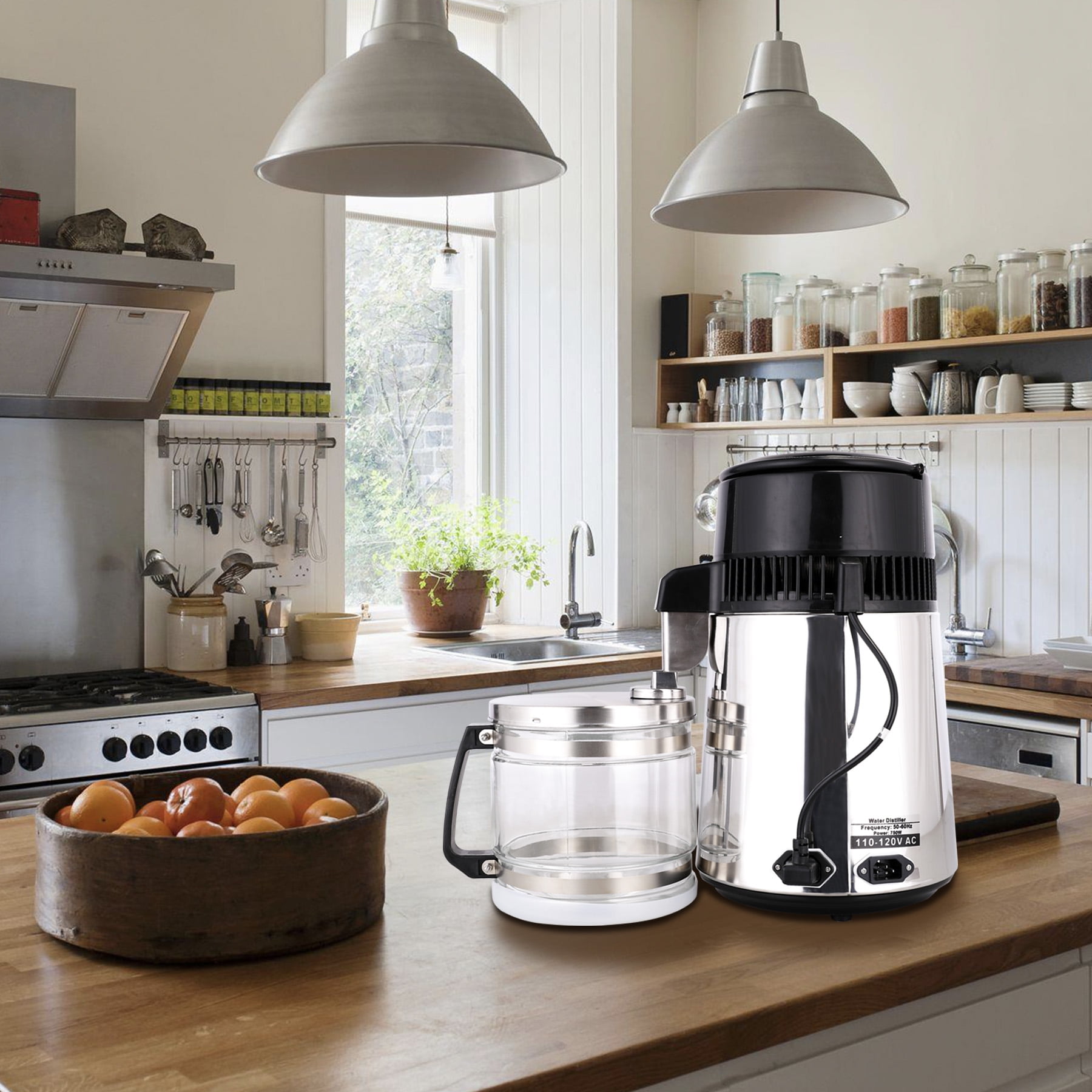 4L Home Water Distiller Purifier Machine Stainless Steel Glass Bottle ...