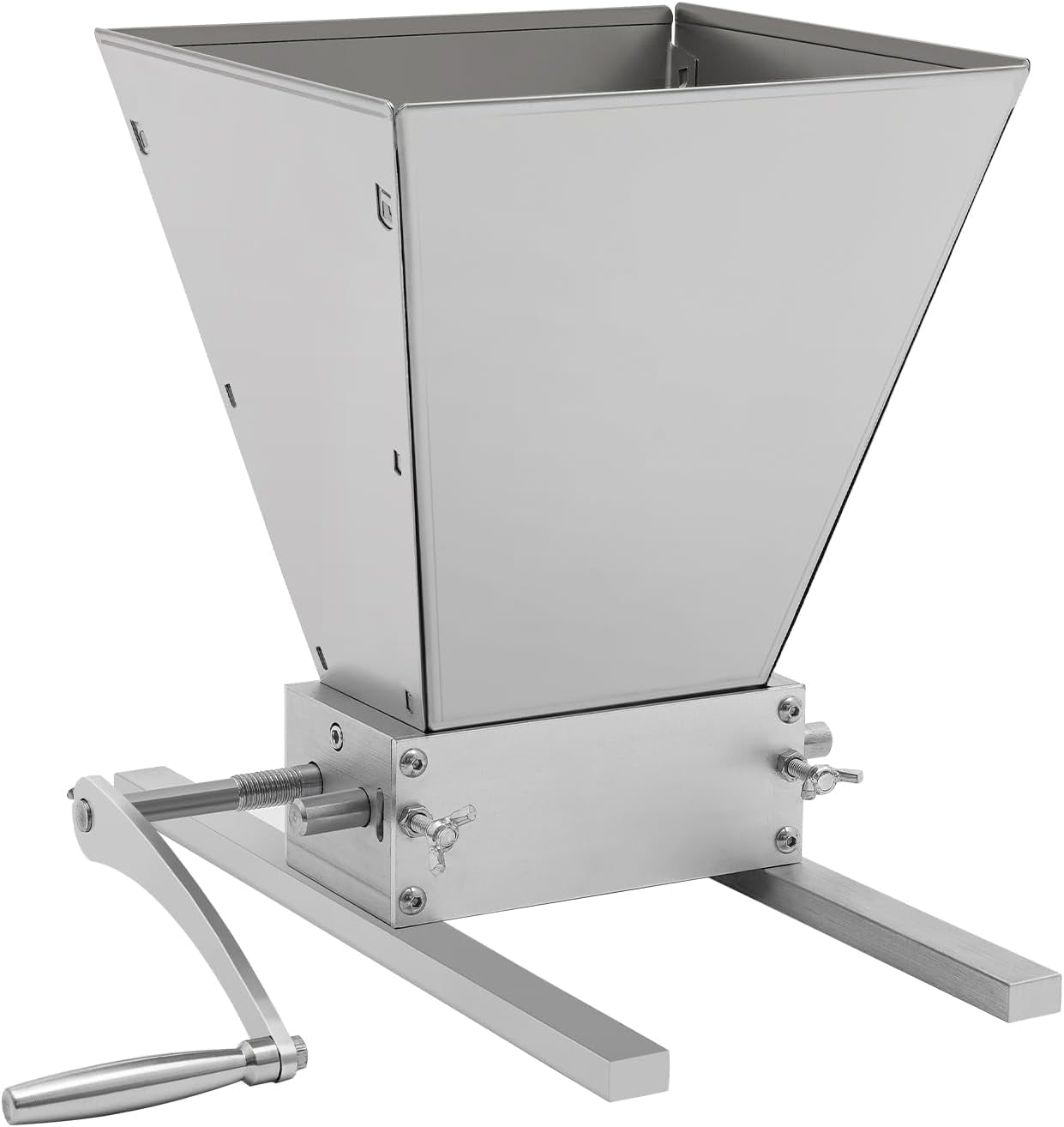 4L Malted Mill, 2 Roller Stainless Steel Malt Crusher Manual Heavy Duty ...