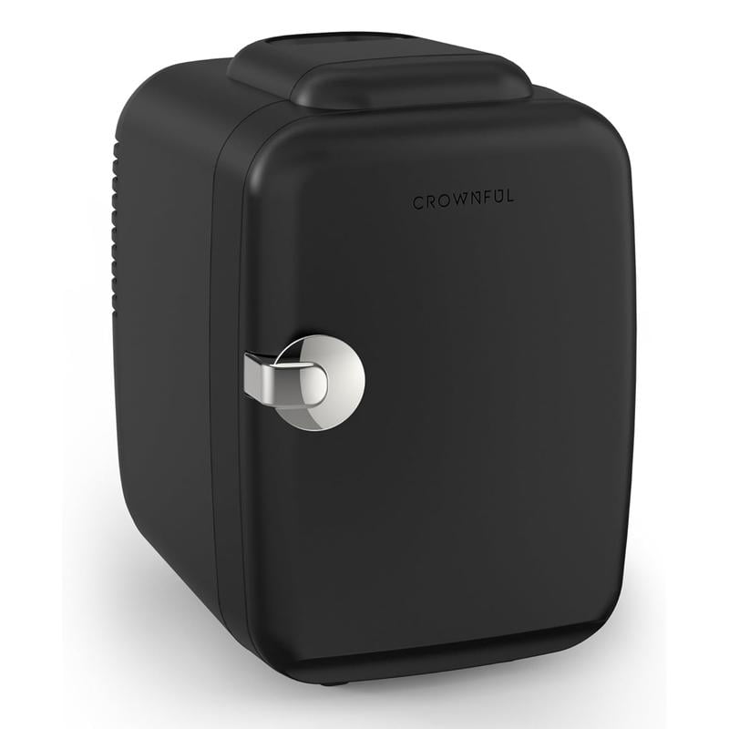 4L Mini Fridge, 6 Can Portable Refrigeration and Heating Personal ...