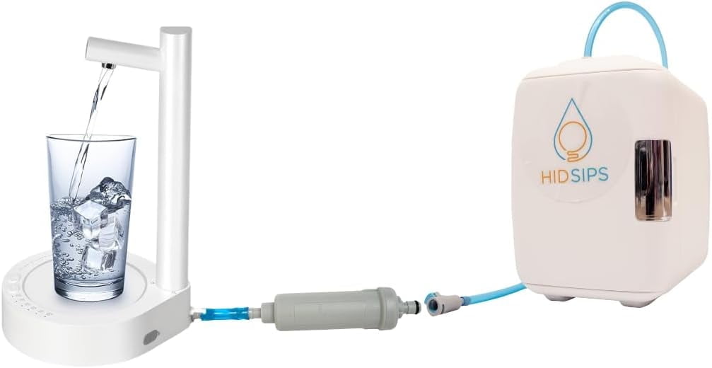 4L Mini Fridge and Desktop Water Dispenser, Quick Connect attachements ...