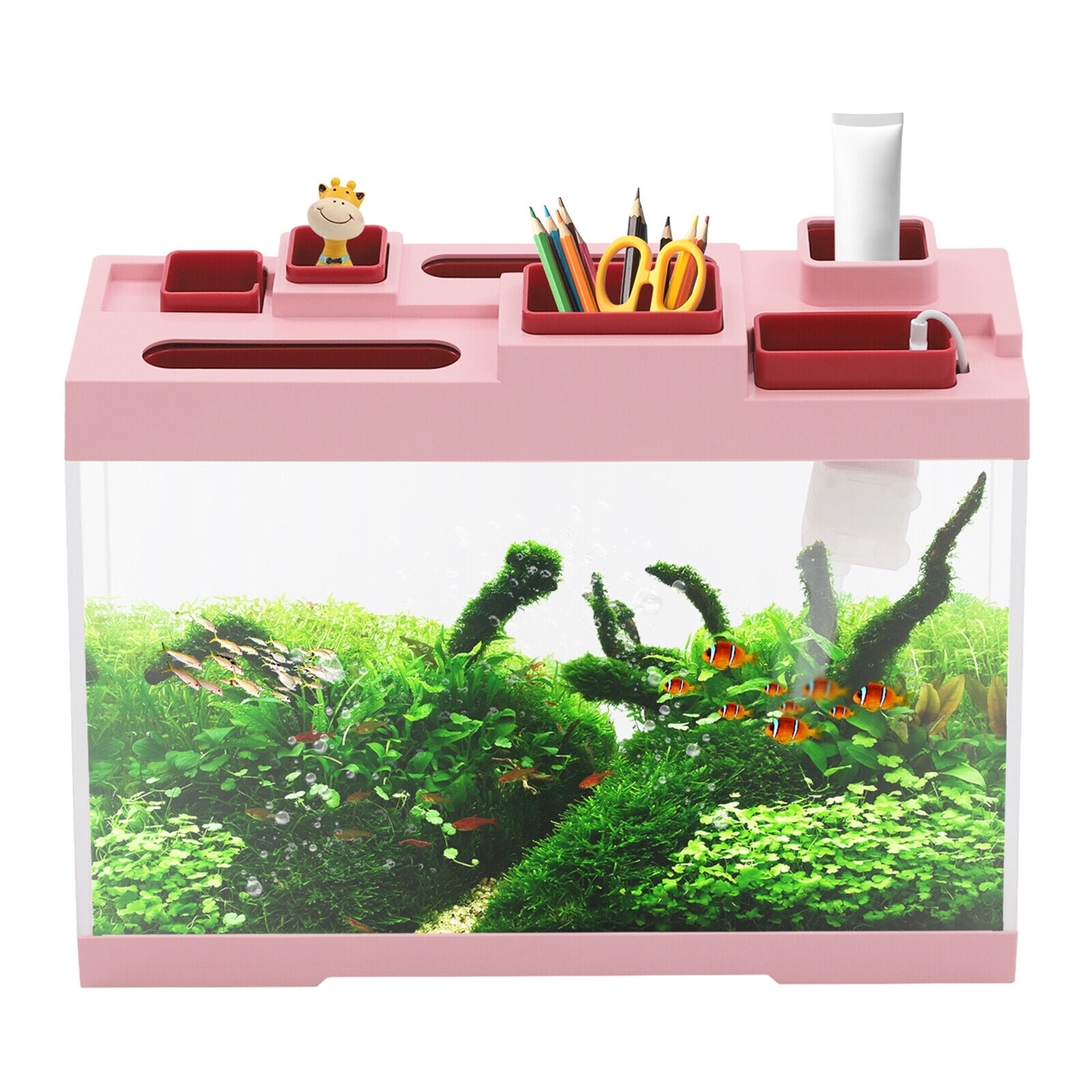 4L Narrow Acrylic Fish Tank Tabletop Mini Fish Tank Small Storage Fish ...