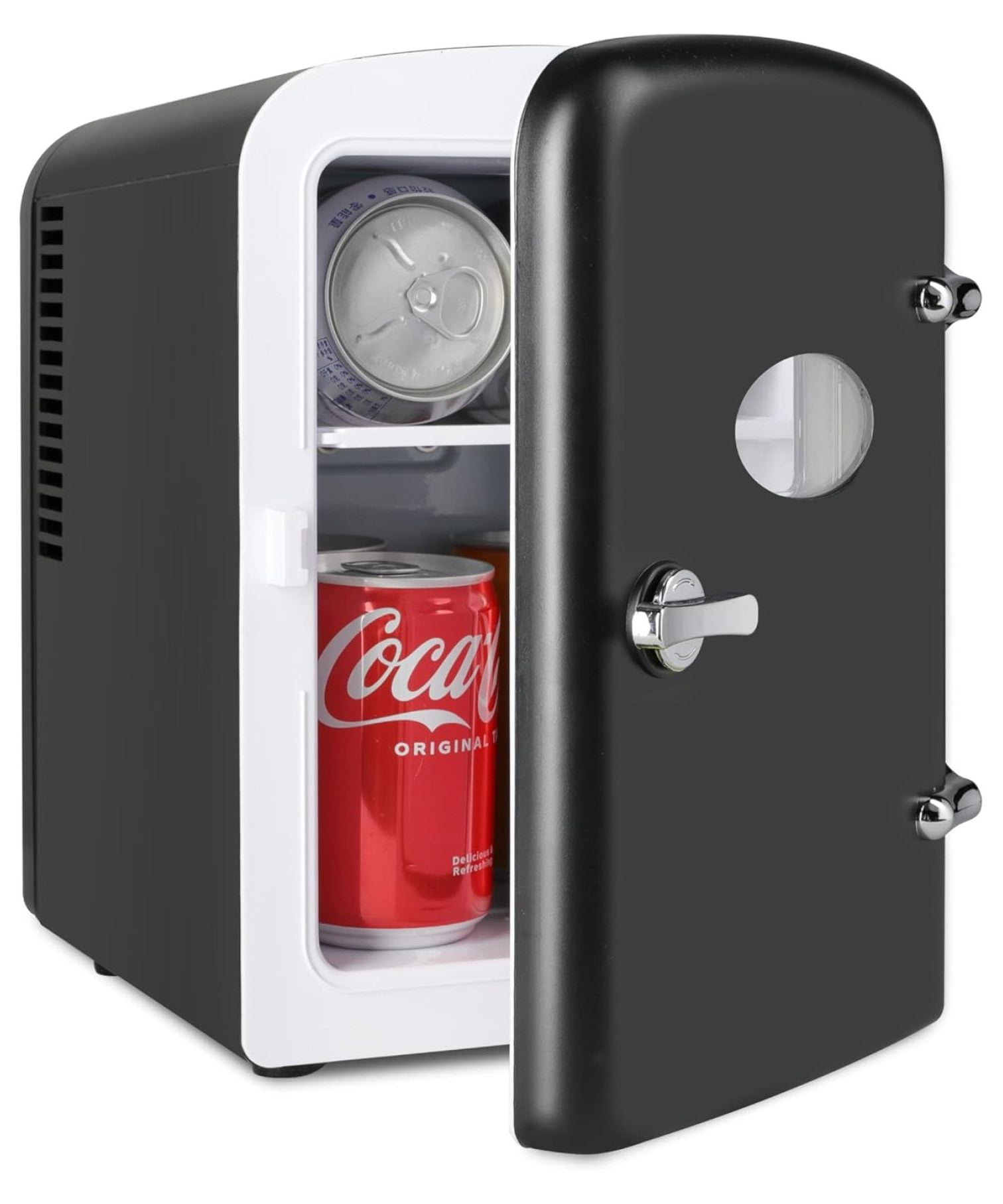 4L Portable Mini Fridge Warmer and Cooler Six 12oz Cans Compact ...