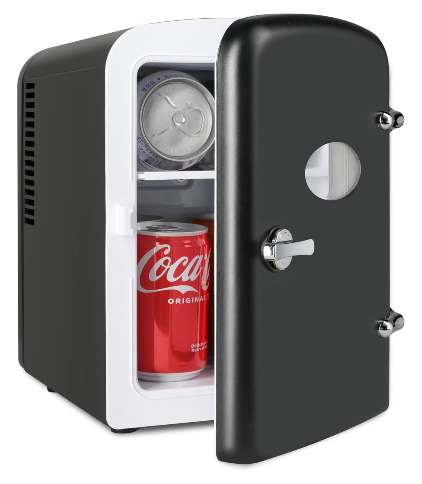 4L Portable Mini Fridge Warmer and Cooler Six 12oz Cans Compact ...