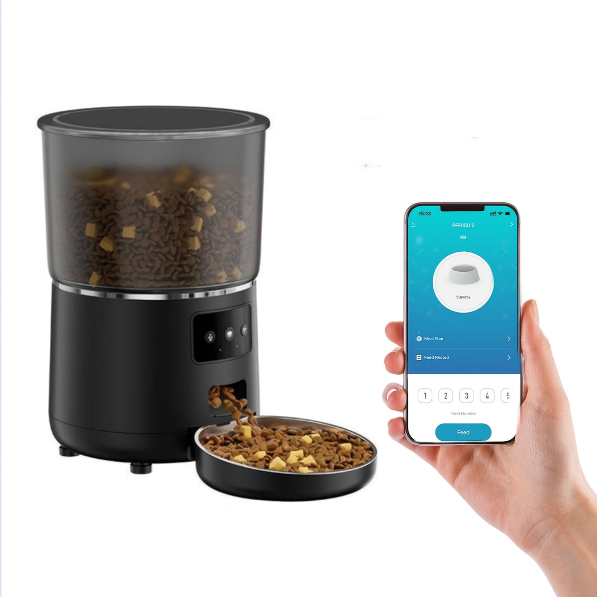 4L Smart Automatic Pet Feeder - App & Button Control, Programmable ...