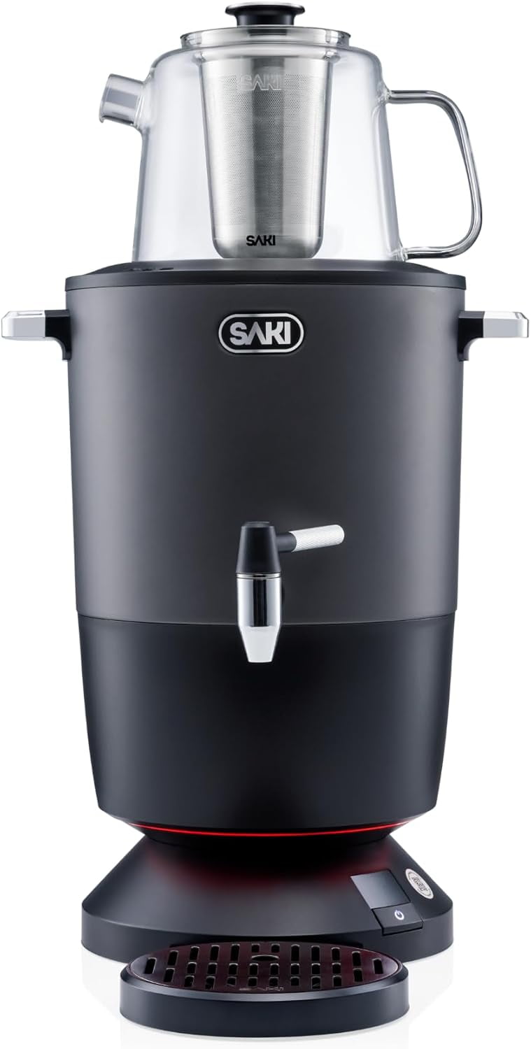 4L Stainless Steel Electric Tea Maker, Temperature Display, Large Glass ...