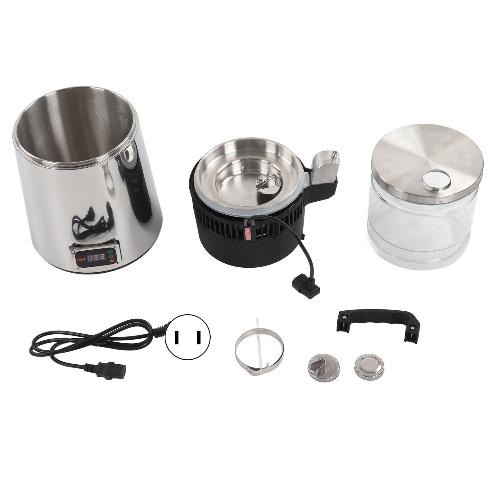 4L Water Distiller 750W Glass Bucket 304 Stainless Steel Distilled ...