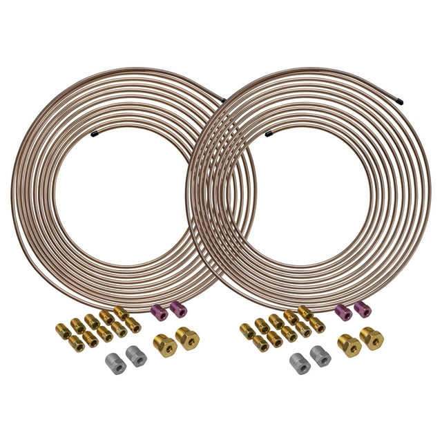 4LIFETIMELINES - Copper-Nickel Brake Line Tubing Coils and Fittings, 2 ...