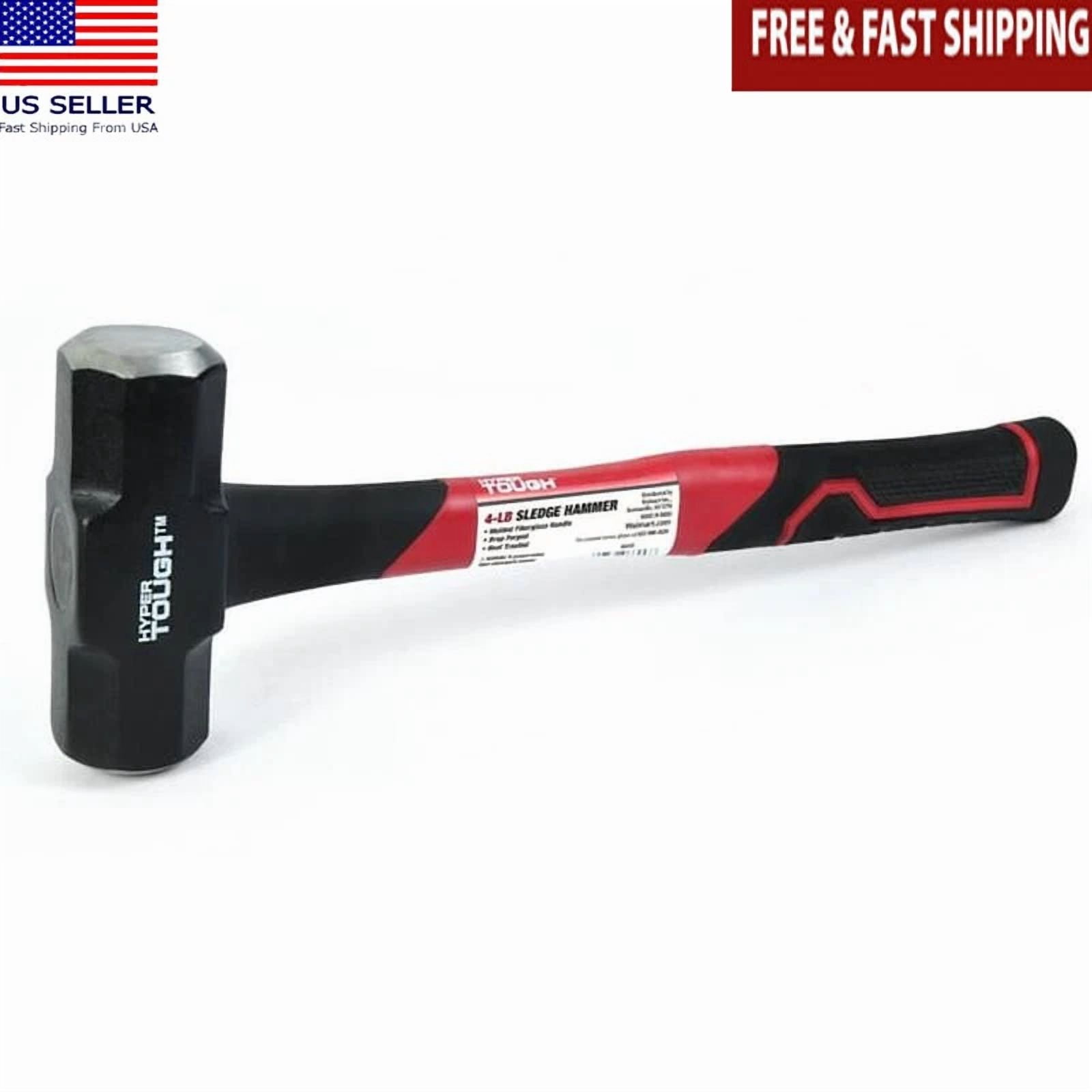 4Lb Sledge Hammer Fiberglass Handle Comfort Grip Heavy Duty ...