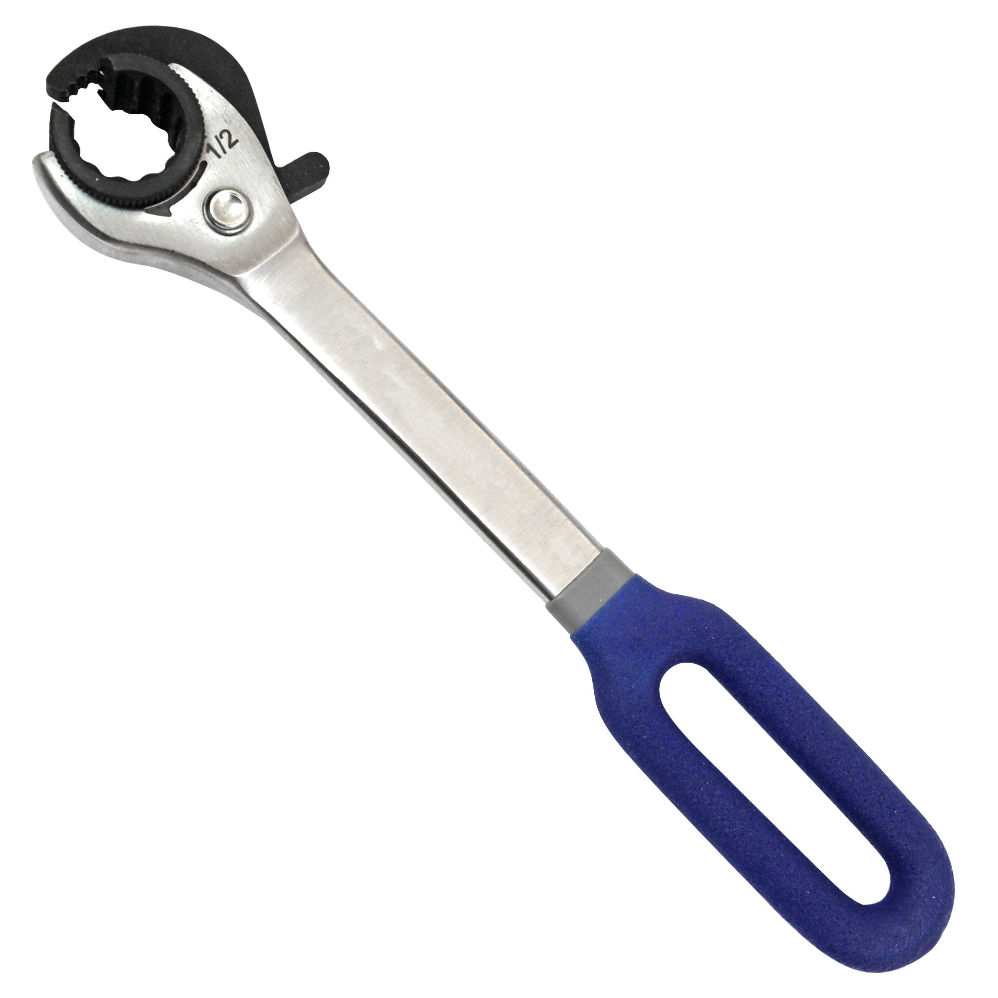 4LifetimeLines 1/2 inch SAE Ratcheting Open End Line Wrench, Chromium ...