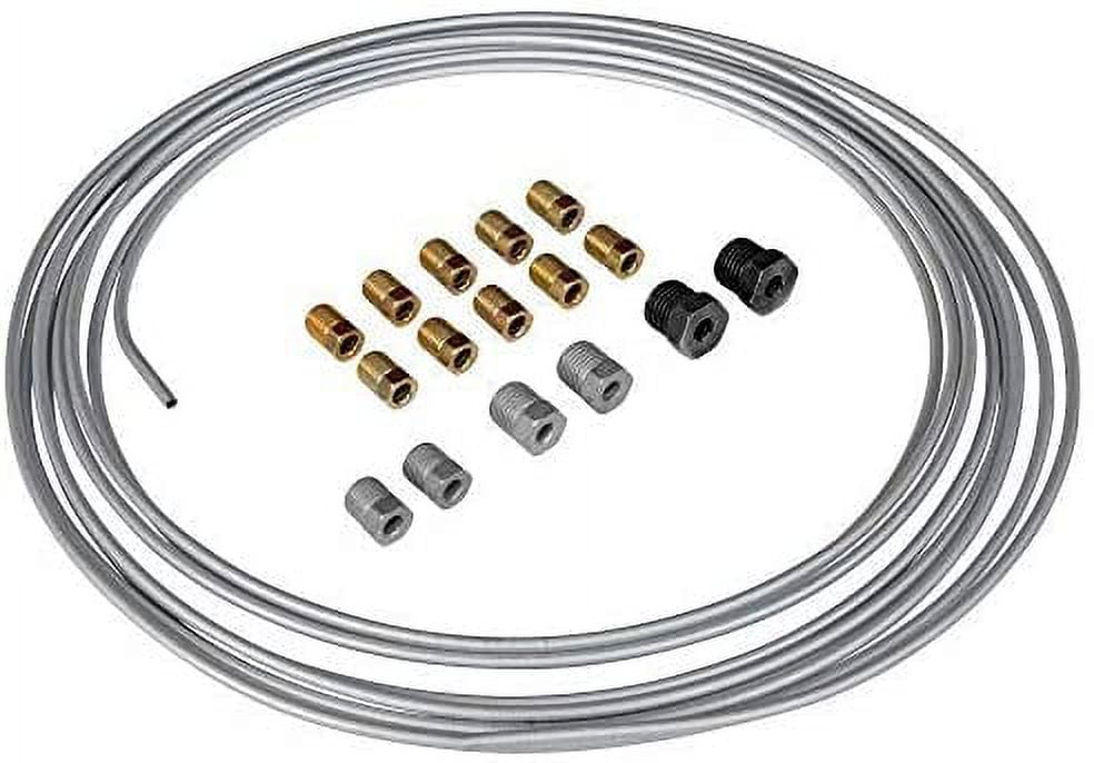 4LifetimeLines - 1/4" x 25' Galvanized Steel Tube Brake Line Kit | 16 ...