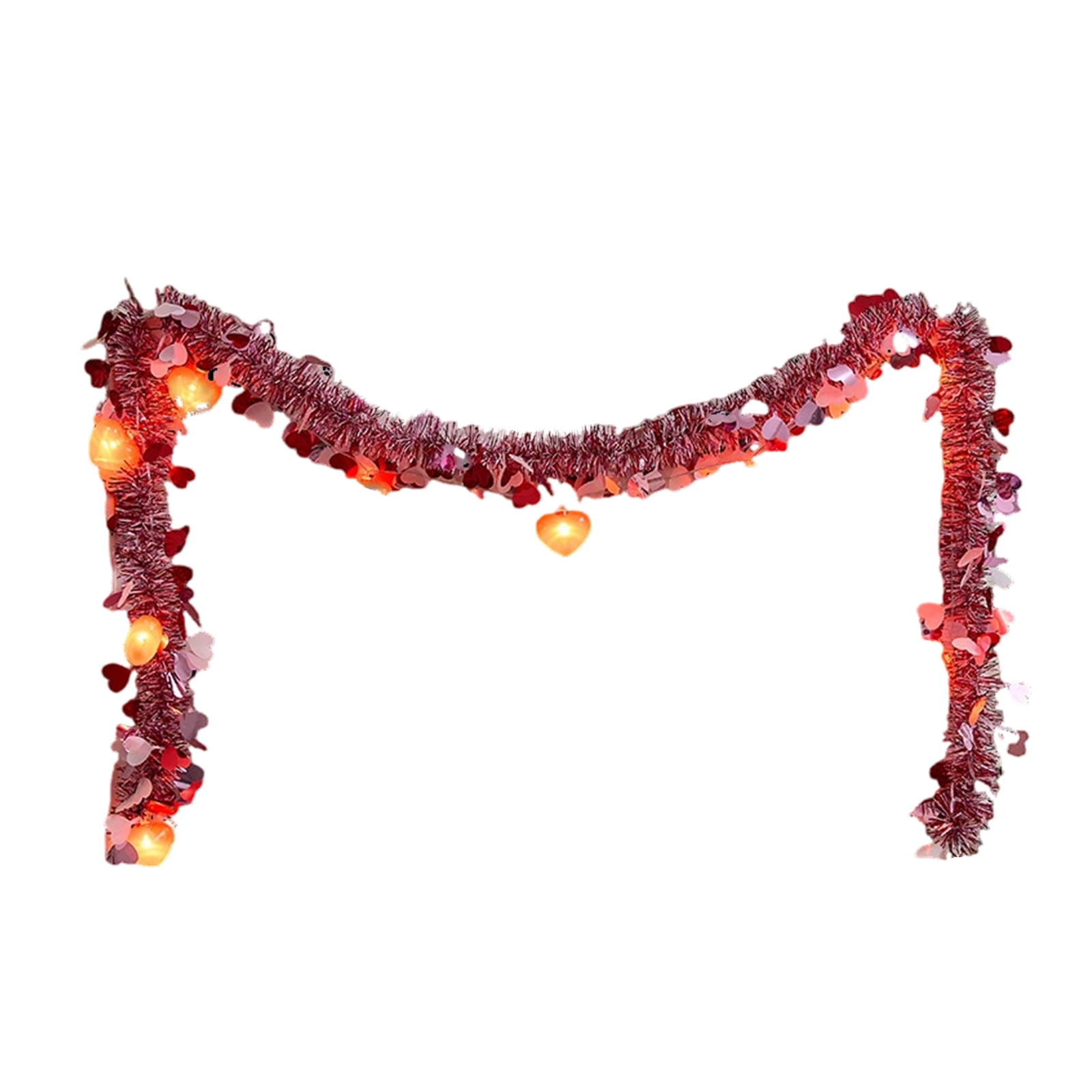 4M 20-Light Battery-Operated Led String Lights With Heart Ribbon, Red ...