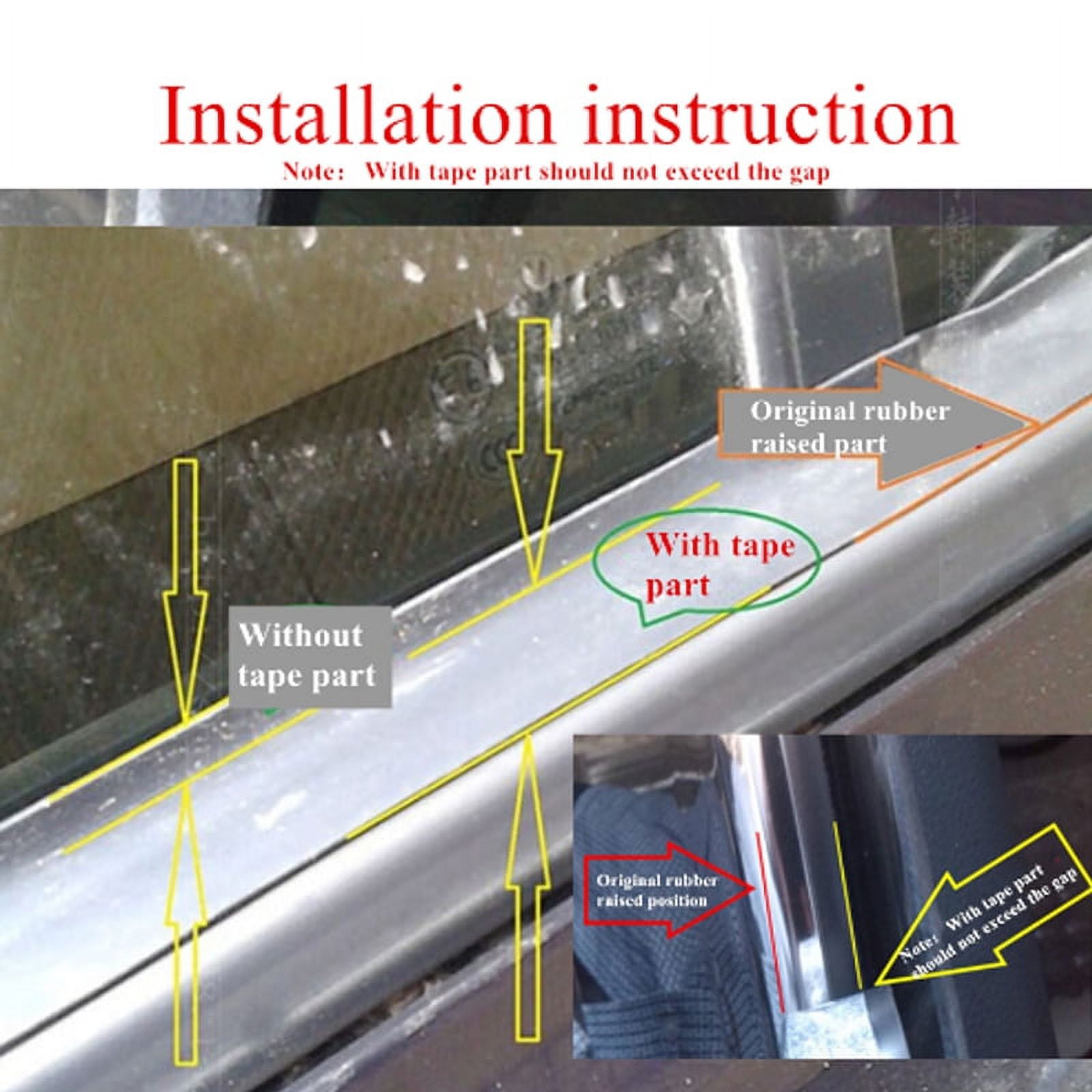 4M 20mm Car Front + Rear Side Window Glass Edging Weatherstrip Seal ...