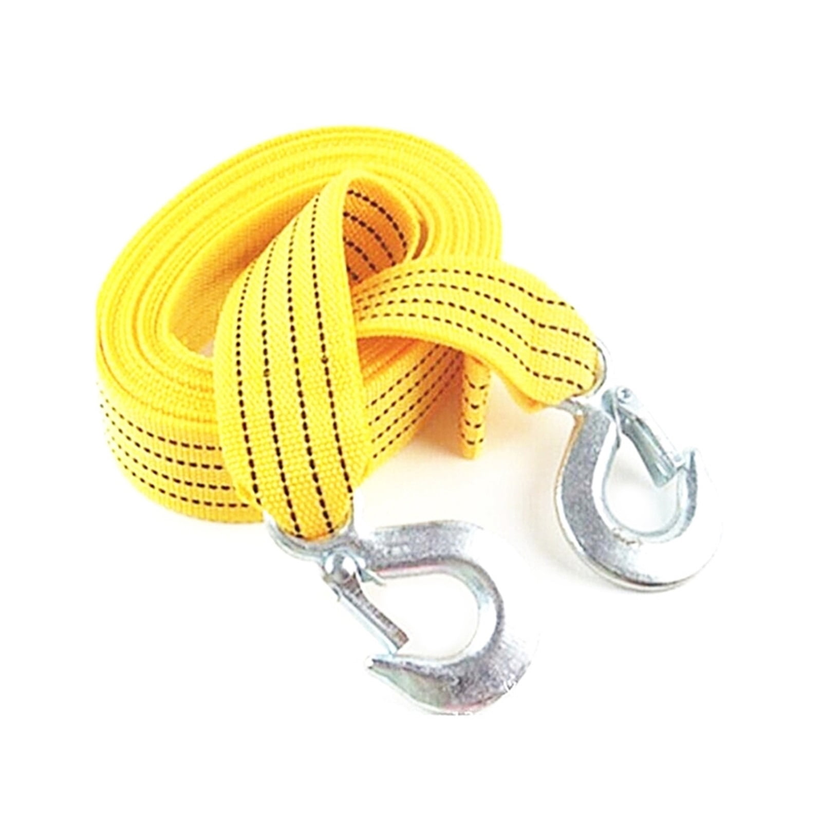 4M 5 Ton Car Tow Cable Towing Pull Rope Strap Forged Steel Hooks Road ...